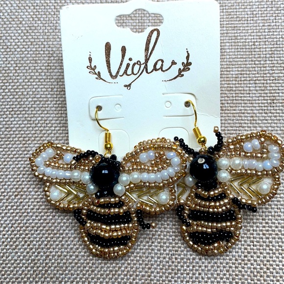 Viola | Jewelry | Bogo New Bumble Bee Seed Bead Wire Back Earrings ...